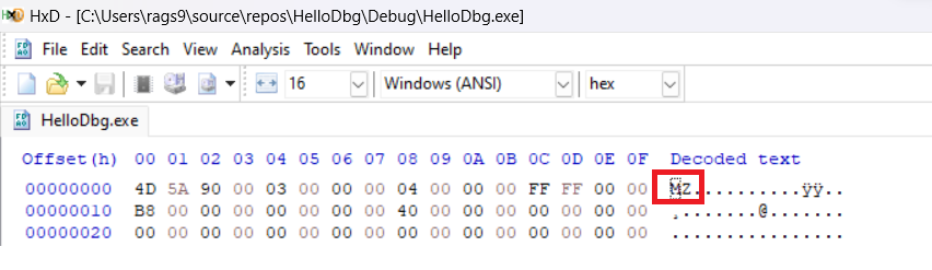Finding the PE Magic header using Windbg – Cyber Learnings